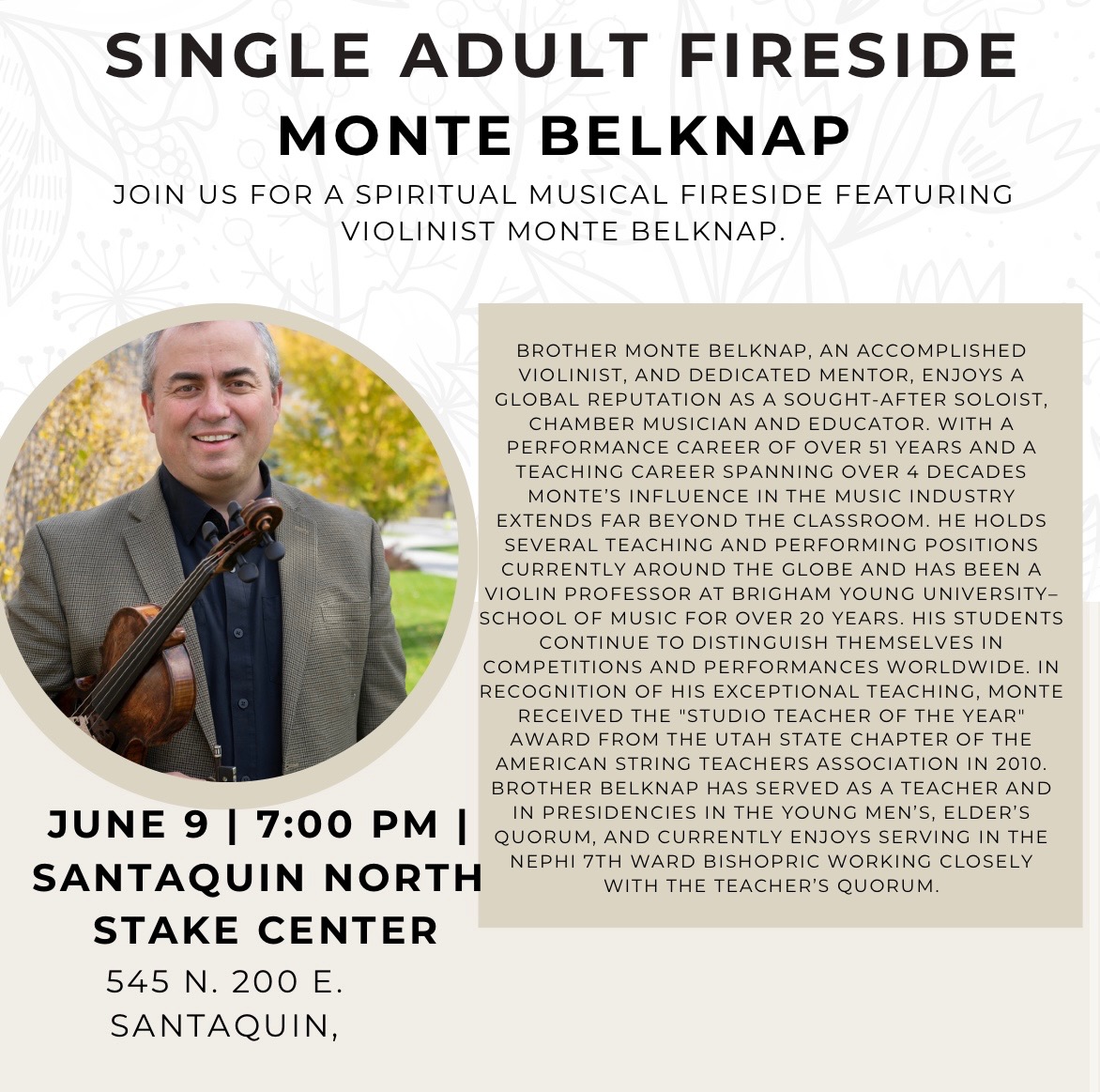Firesides | Utah County Single Adults